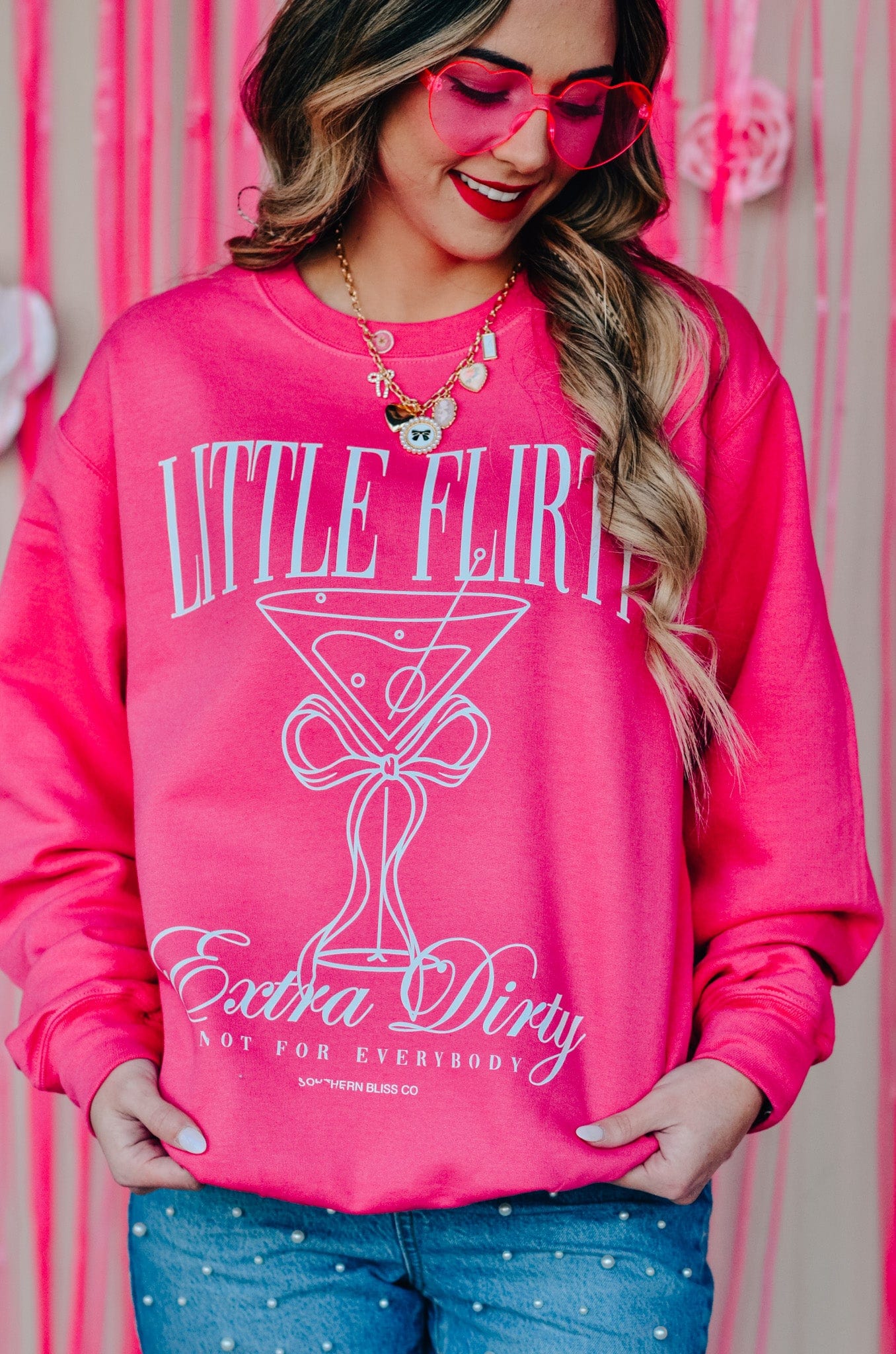 Little Flirty Extra Dirty Pink Sweatshirt – Southern Bliss Company