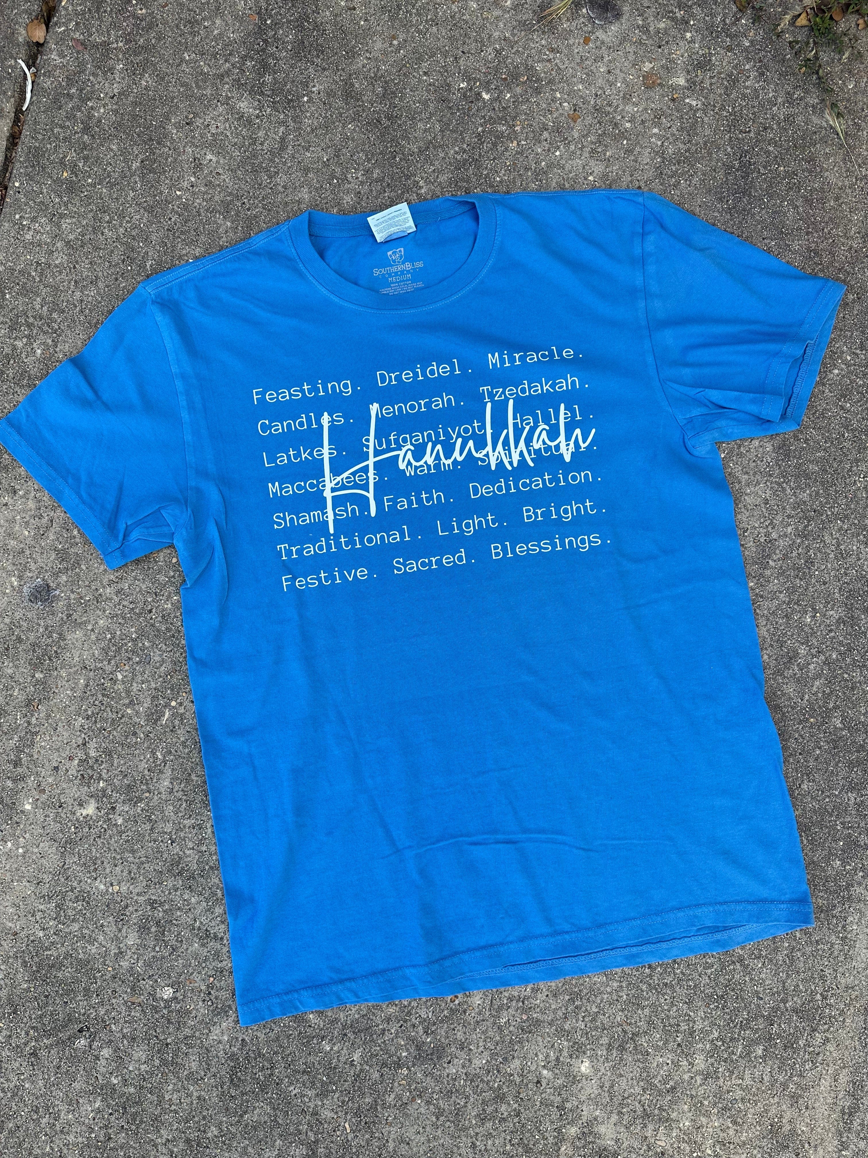 Hanukkah Definition Heather Royal Tee – Southern Bliss Company