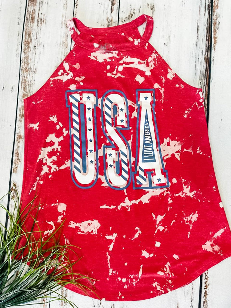 USA Bomba Red Tank – Southern Bliss Company