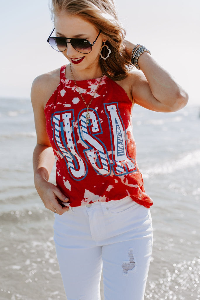 USA Bomba Red Tank – Southern Bliss Company